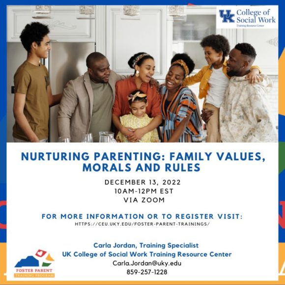 Nurturing Parenting- Family Morals, Values and Rules (12/13/22) – CoSW LMS